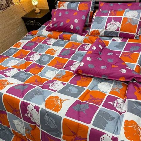 Vicky Razai Set 6pcs Double Bed Razai Set Multi Colors New Designs