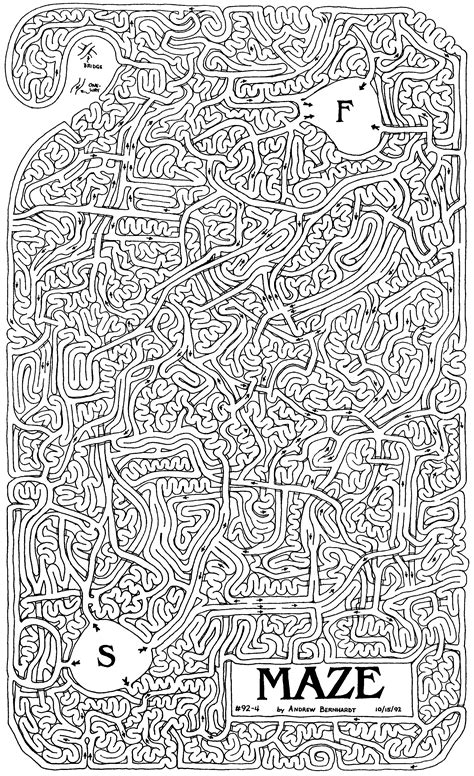 Free Printable Challenging Mazes