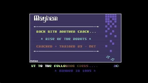 C64 Crack Intro 1995 Uk Mayhem Intro Youtube