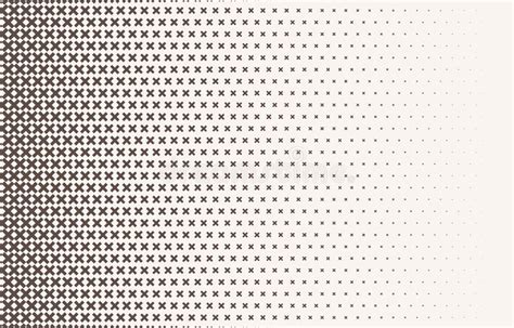 Monochrome Halftone Vector Gradient With Crosses Texture Vector