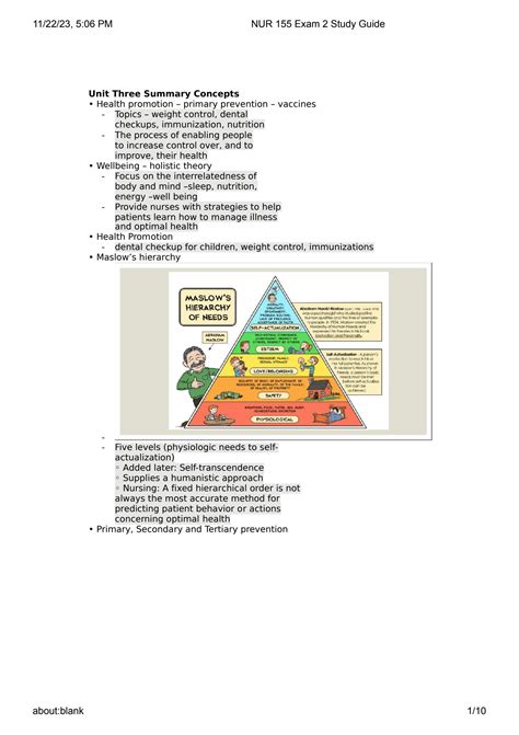 SOLUTION NUR 155 Exam 2 Study Guide Foundations Of Nursing NUR 155