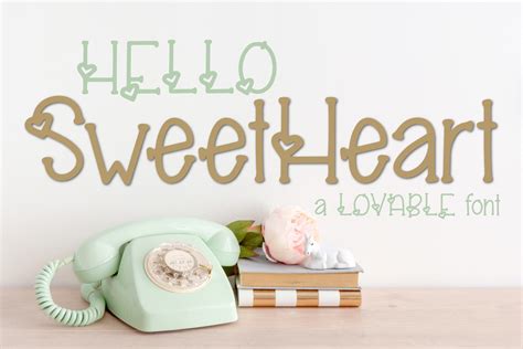 Hello Sweetheart A Lovable Font Fonts ~ Creative Market