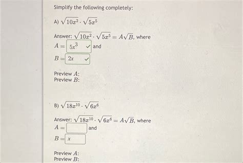 Solved Simplify The Following