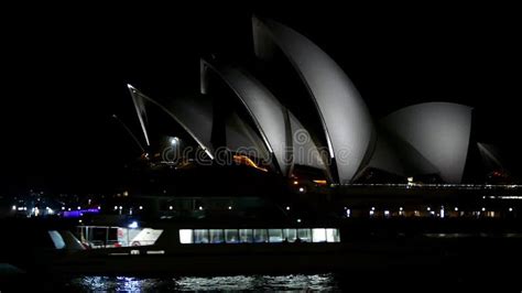 The Sydney Opera House Illuminated For Vivid Sydney Stock Footage