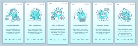 Penjualan Membuat Orientasi Layar Halaman Aplikasi Seluler Vektor