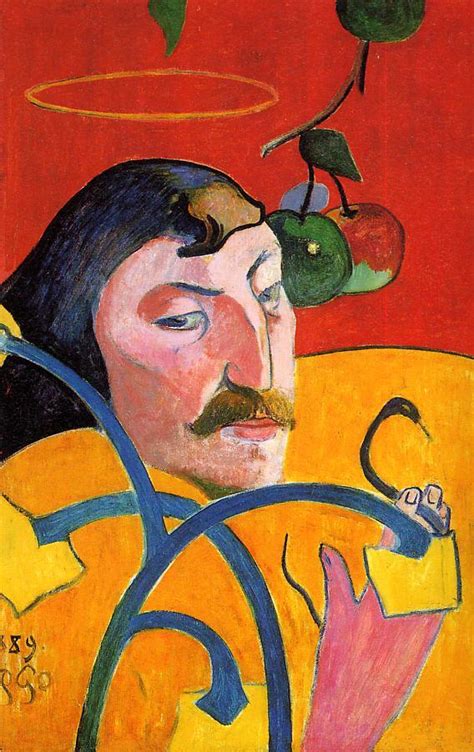 Self Portrait With Halo 1889 By Paul Gauguin Artchive