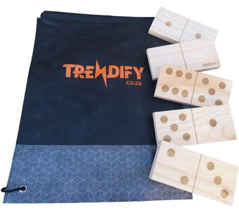 Trendify Giant Wooden Dominoes Party And Fun Games Board Game Makro