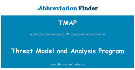 Tmap Definition Threat Model And Analysis Program Abbreviation Finder
