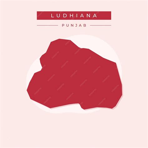 Premium Vector Vector Map Of Ludhiana Illustration