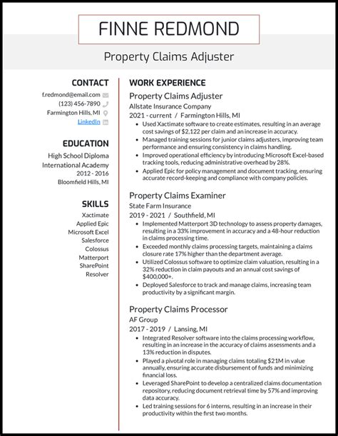 15 Claims Adjuster Resume Samples For 2026