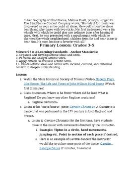Blind Boone Base Lesson Plan By Megan Murph TPT