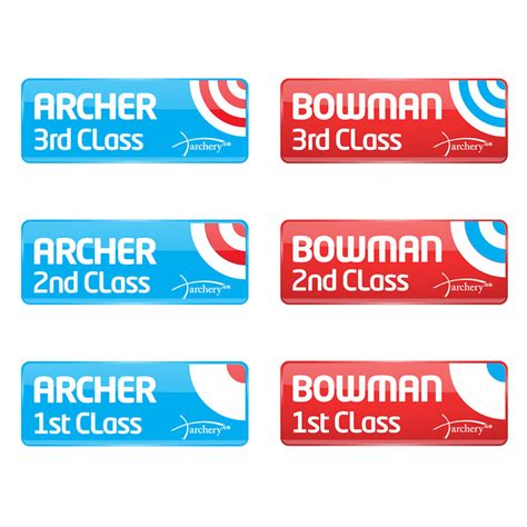 Outdoor Classification Badges Pack Of 20 Archery Gb
