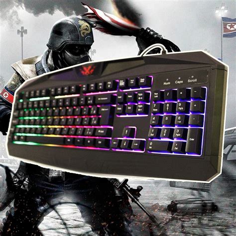 Teclado Luminoso PC Gamer Led Anti Ghost Semi Mecanico USB KNUP BS Parts Peças e
