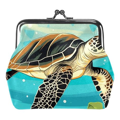 Sea Turtle Coin Purse Kiss Lock Coin Purse Large Capacity Coin Pouch