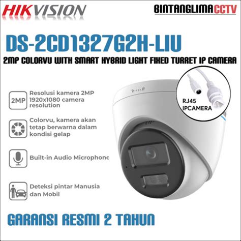 Jual HIKVISION DS CD G H LIU MP COLORVU HYBRID LIGHT TURRET IP CAMERA Jakarta Barat