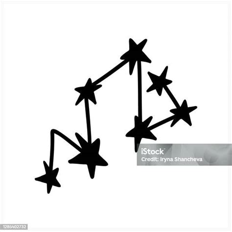 白で孤立した落書き星座のアイコンベクトルストックのイラストeps 10 いたずら書きのベクターアート素材や画像を多数ご用意