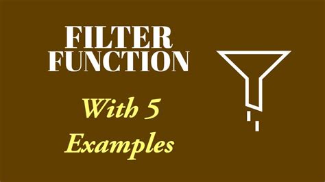 How To Use FILTER Formula In Excel YouTube
