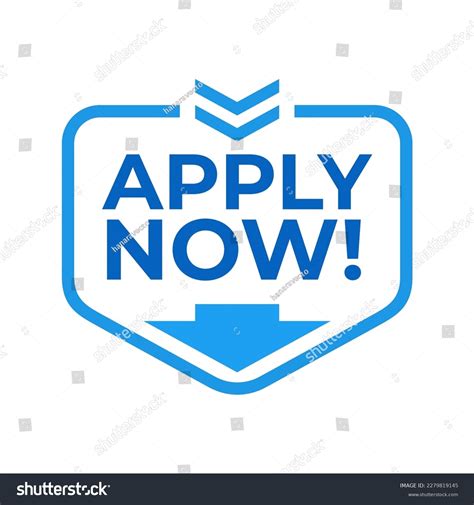 Apply Now Button Blue Frame Down Stock Vector Royalty Free Shutterstock