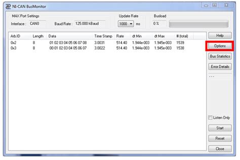how can i log can data using ni can busmonitor ni