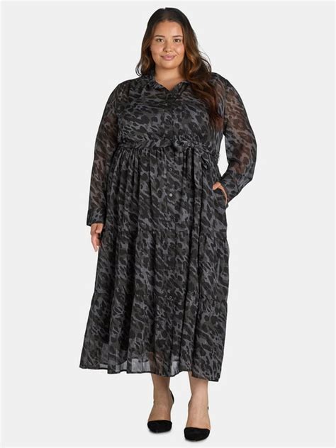 Terra And Sky Womens Plus Size Off The Shoulder Dress
