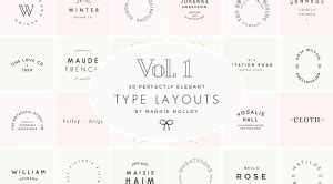 Logotype Templates Text Based Editable Logos