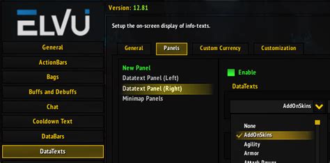 Install Elvui AddOnSkins Datatext World Of Warcraft Addons CurseForge