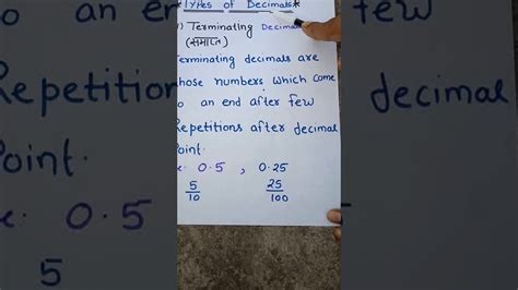 Types Of Decimals YouTube