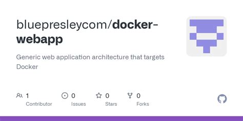 GitHub Bluepresleycom Docker Webapp Generic Web Application Architecture That Targets Docker
