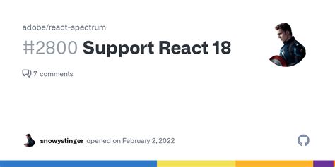 Support React 18 · Issue 2800 · Adobereact Spectrum · Github