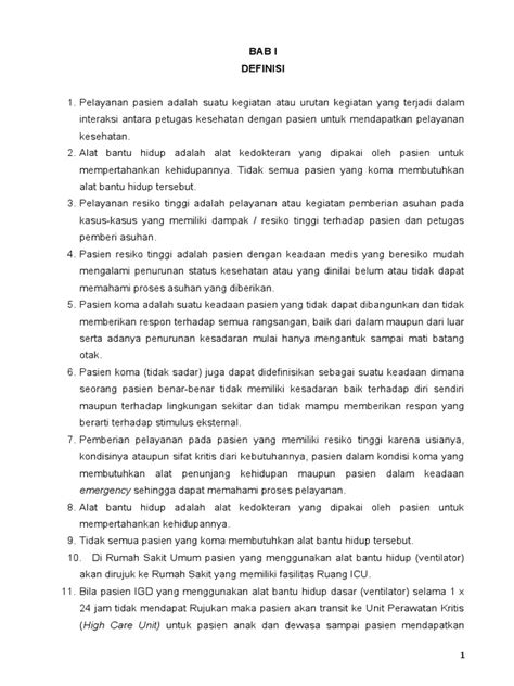 Panduan Pasien Koma Dan Atau Pasien Dengan Alat Bantu Hidup Pdf