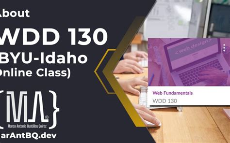 Wdd 130 Byu Idaho Online Class Marco Antonio Bustillos Quiroz