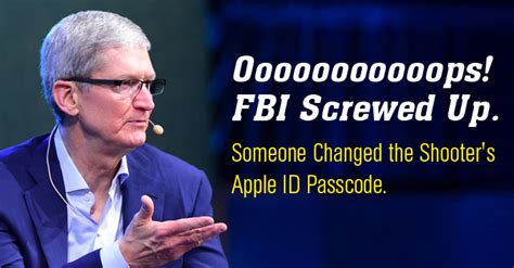 Fbi Screwed Up — Police Reset Shooters Apple Id Passcode That Leaves Iphone Data Unrecoverable
