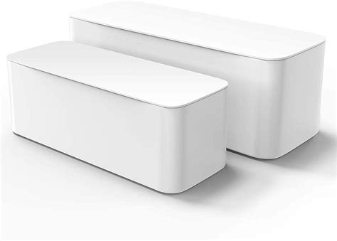 Amazon ケーブルボックス 2個セット コンセント 収納 ケース 配線ボックス テーブル電源タップ収納 コードボックス 6個口電源