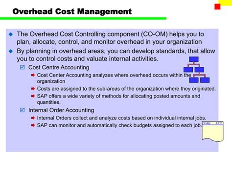 Sap Finance And Controlling Cost Center Accounting Ppt