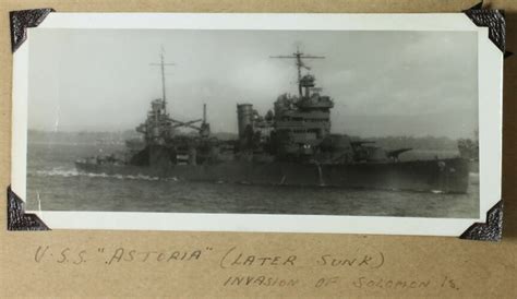 Photograph Uss Astoria Coral Sea Solomon Islands World War Ii May