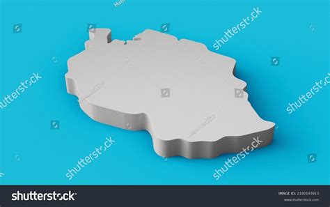 Tanzania 3d Map Geography Cartography Topology Stock Illustration
