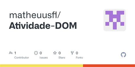 Github Matheuusflatividade Dom