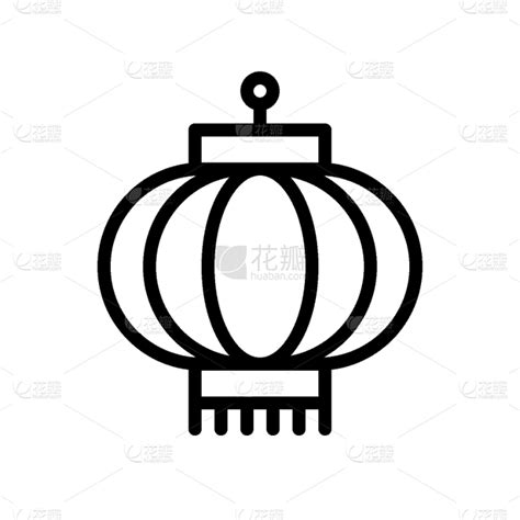 家庭 春节 灯笼 计算机图标 线条 亚洲 轮廓 新年 传统