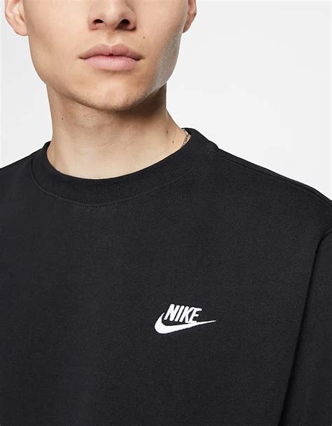 Nike Sportswear Club Fleece Mens Crewneck Sweatshirt Black Tillys