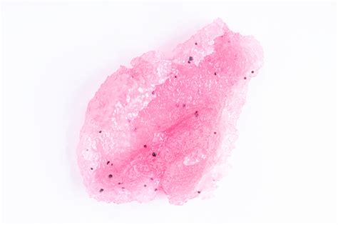 Pink Scrub Smear On White Brush Strokes Raspberry Strawberry Scrub