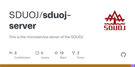 GitHub SDUOJ Sduoj Server This Is The Microservice Server Of The SDUOJ