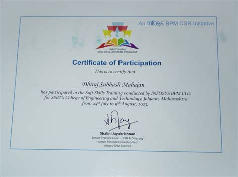 Hii Connection🙂 I Am Very Happy To Share With You My Infosys Bpm Csr