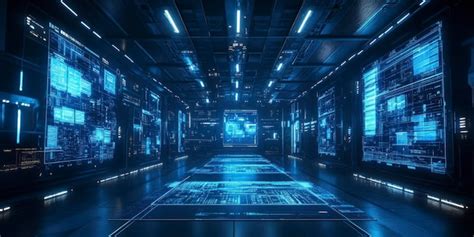 Futuristic Distribution Hub With Smart Logistics Operations Premium Ai Generated Image