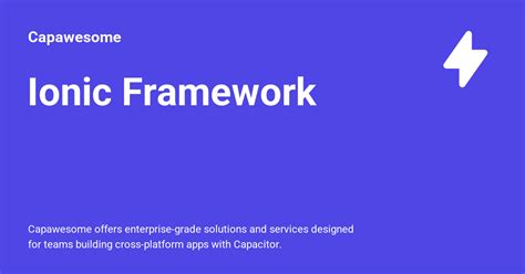 Ionic Framework Capawesome