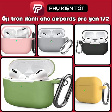 Ốp Trơn Airpords Pro Gen 1 2 Cao Cấp Silicon Mềm Mại Chống Bẩn Chống