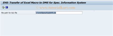 Cgbc Sap Tcode Ehs Load Xls Macro Spec Info System