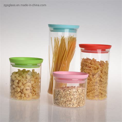 Heat Resistant High Borosilicate Glass Food Storage Canister Food Grade