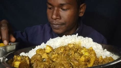 Spicy Fatty 🐔chicken Curry With Rice Eatingasmr Eating Chicken Curry