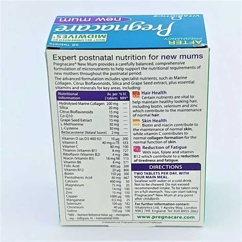 VITABIOTICS Pregnacare New Mum 56 Tablets