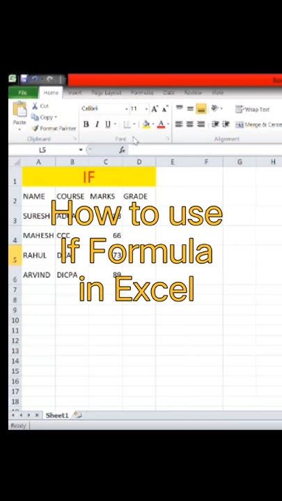 How To Use If Formula In Excel Excelformulas Exceltutorial Excel